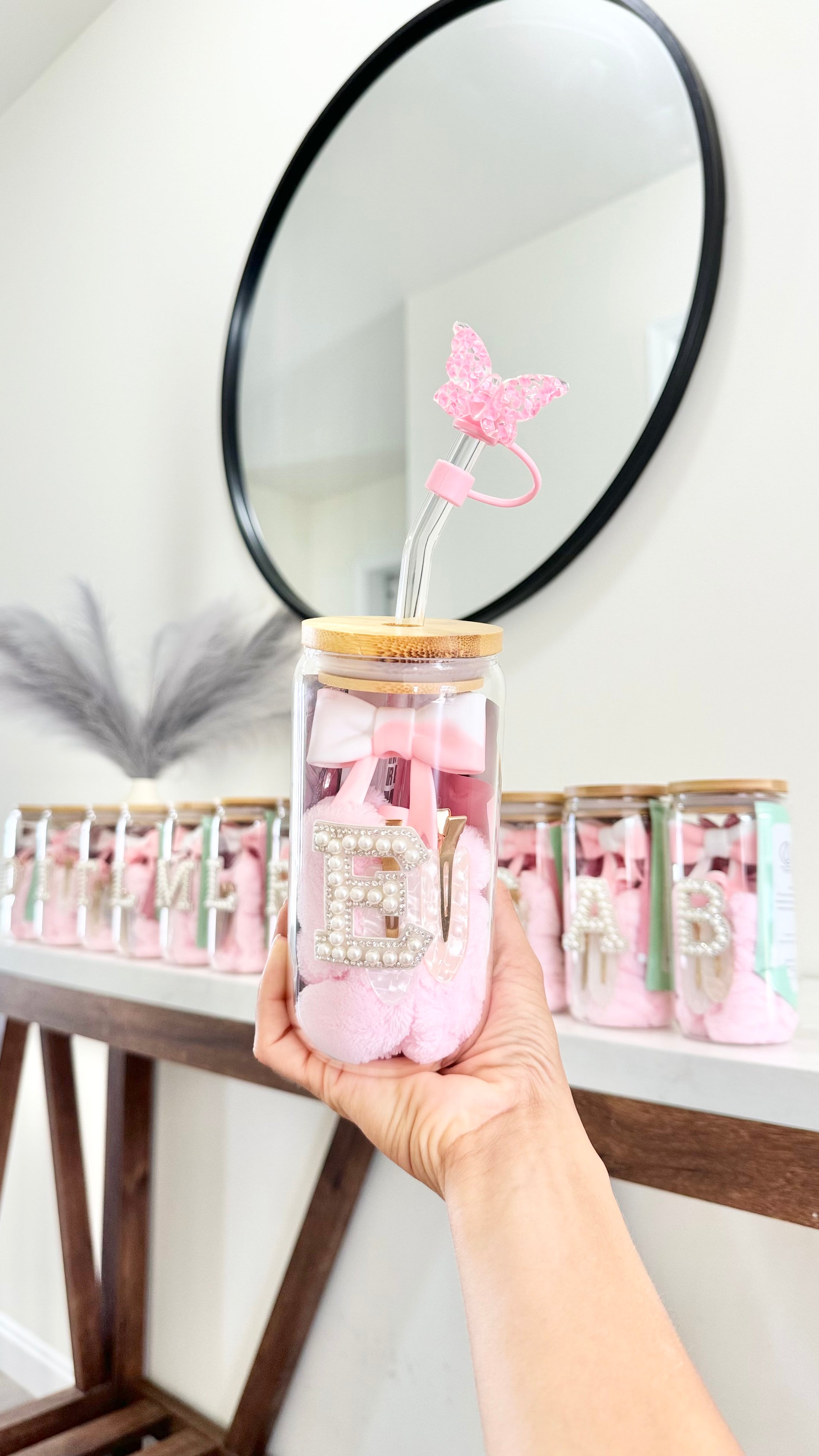 Spa Pamper 16oz Tumbler Party Favor with Girly Preppy Spa Accessories ...